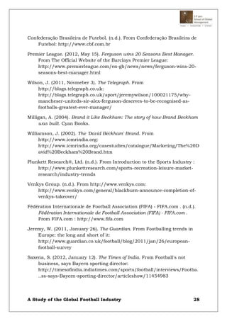 Research project - The Global Football Industry | DOCX
