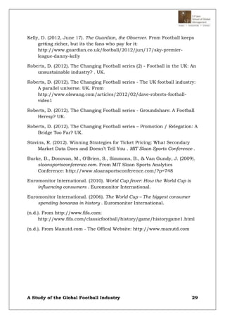 Research project - The Global Football Industry | DOCX