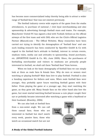 Research project - The Global Football Industry | DOCX