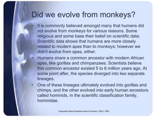 Researchproject humanevolutioniii-110722152715-phpapp01 | PPTX