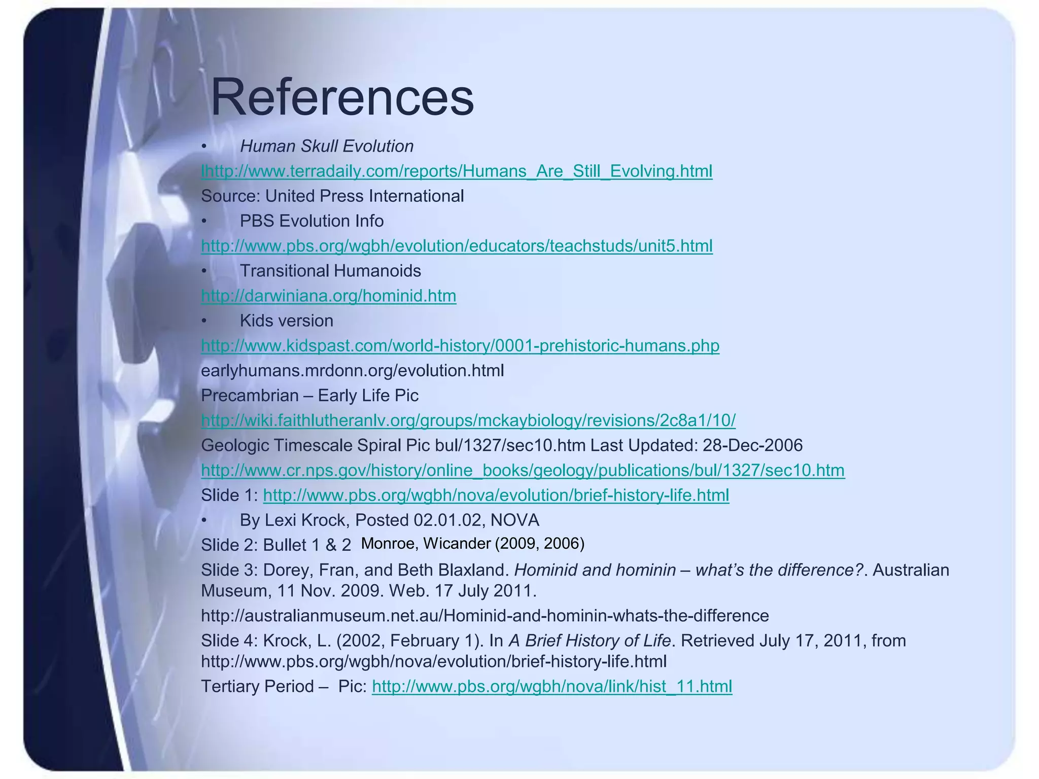 Research project - human evolution | PPTX