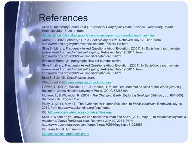 Research project - human evolution | PPTX