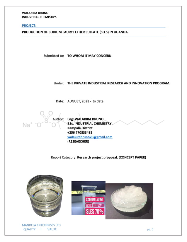 RESEARCH PROJECT - SLES.pdf | Skin Care | Beauty