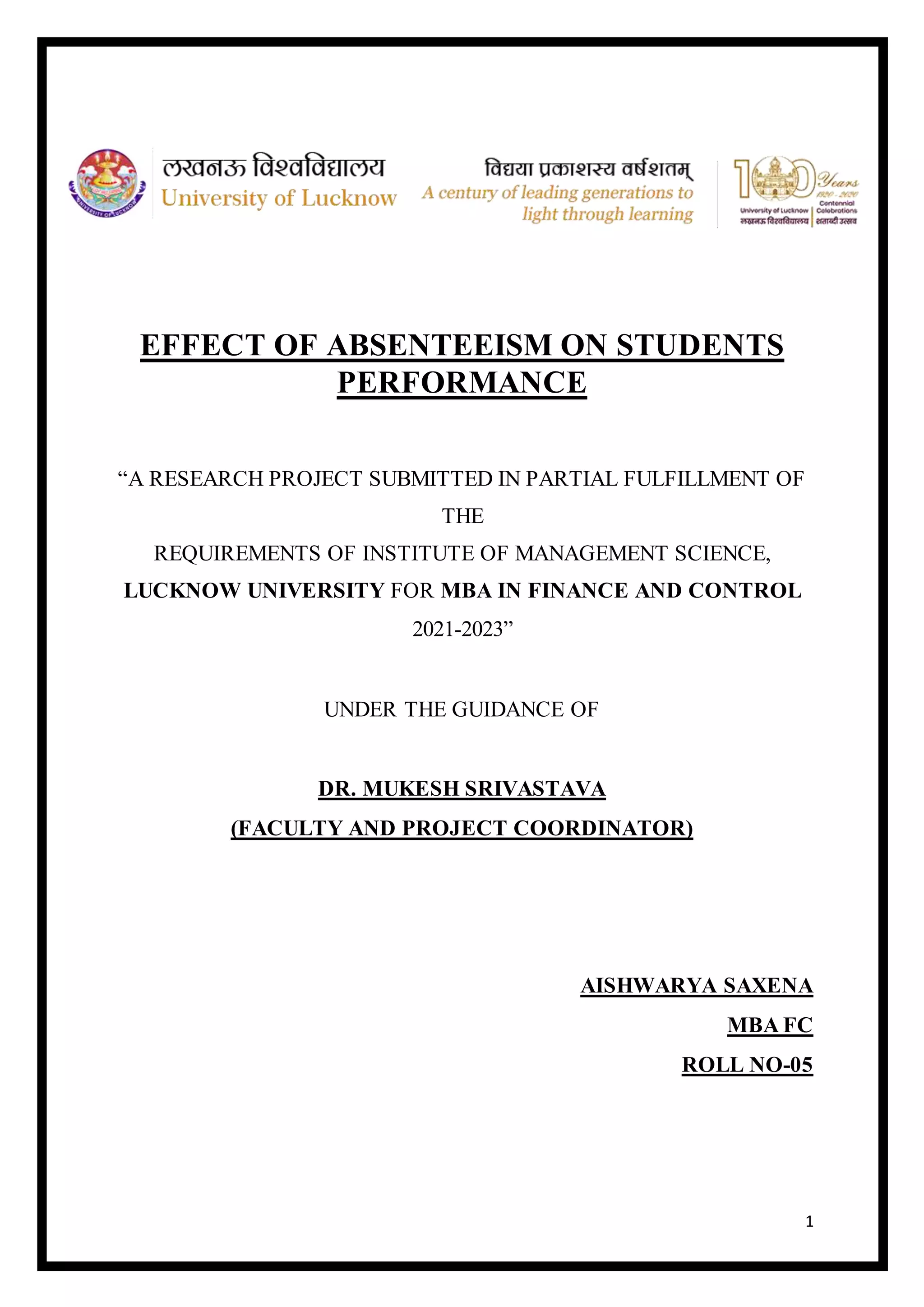 EFFECT OF ABSENTEEISM ON STUDENTS PERFORMANCE.docx