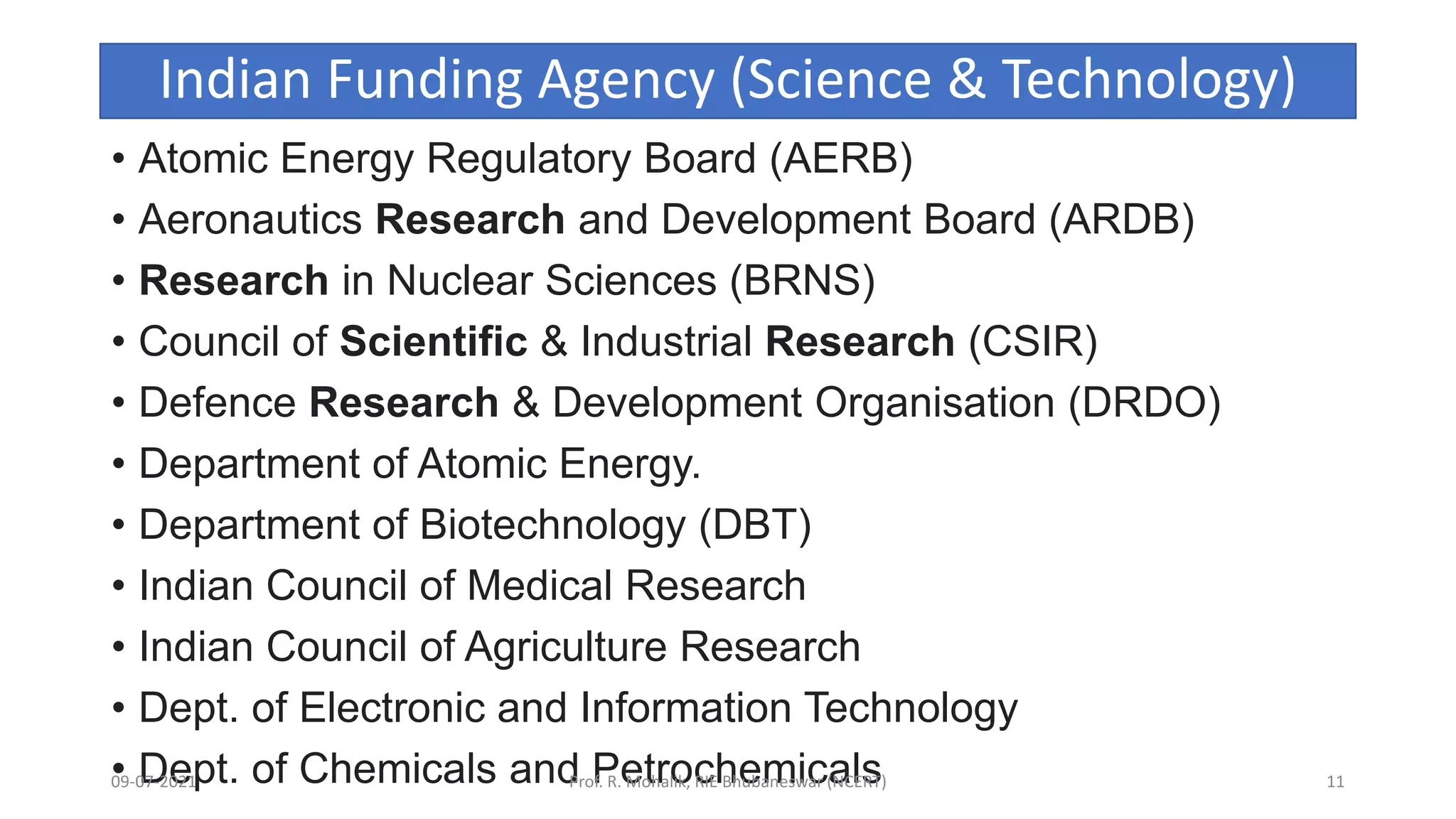 Research Project Development and Funding Agencies | PPTX