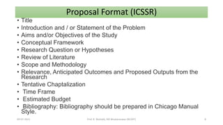 Research Project Development and Funding Agencies | PPTX