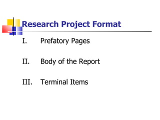 Research project guidelines | PPT