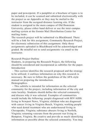 Research Project In preparation for this semester long research pr.docx