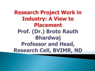 Research project management orneitation mba ppt.ppt