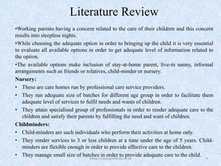 Research project on childminders | PPTX