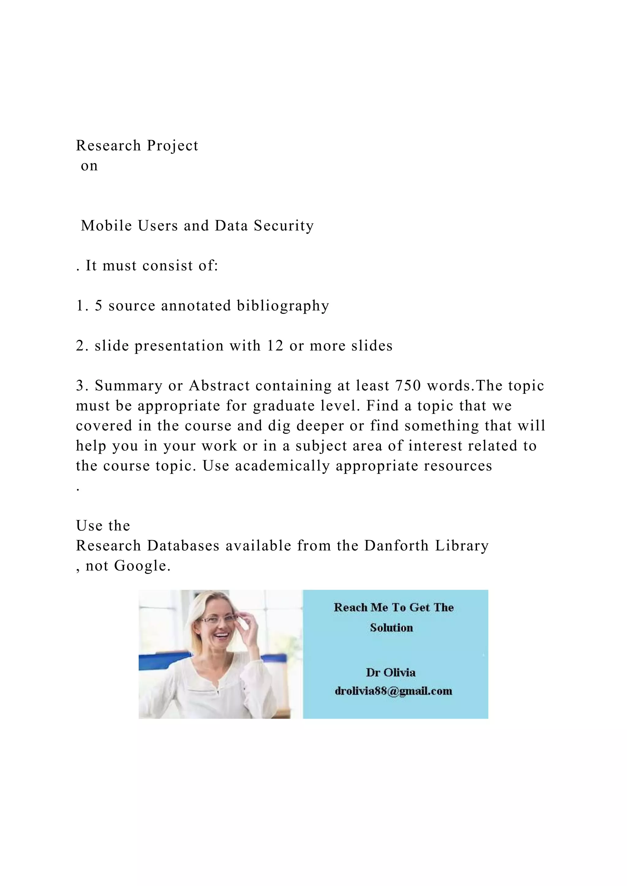 Research Project on Mobile Users and Data Security..docx