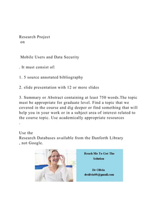 Research Project on Mobile Users and Data Security..docx