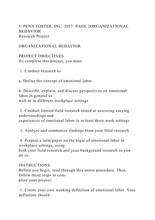 Research ProjectOrganizational BehaviorReviewed byEr.docx