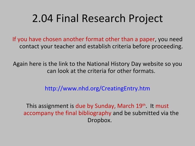 Research project Overview | PPT