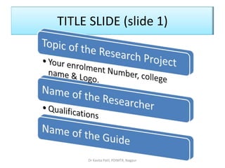 Research project ppt for students | PPTX | Business and Finance