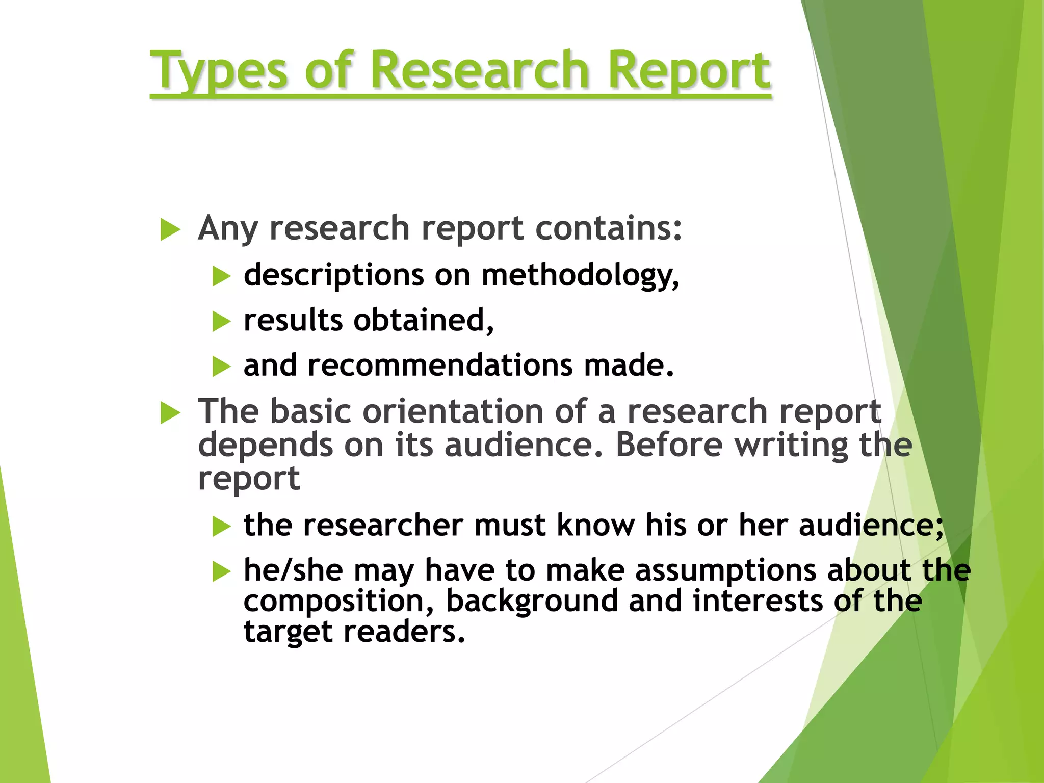 Research project report | PPTX