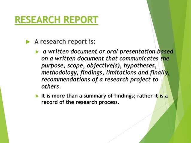 Research project report | PPTX | Science