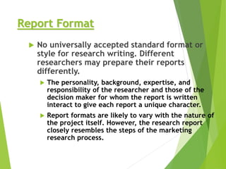 Research project report | PPTX