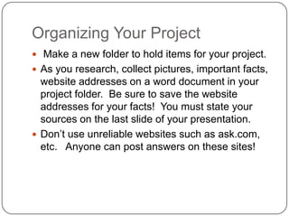 Research project tips | PPT