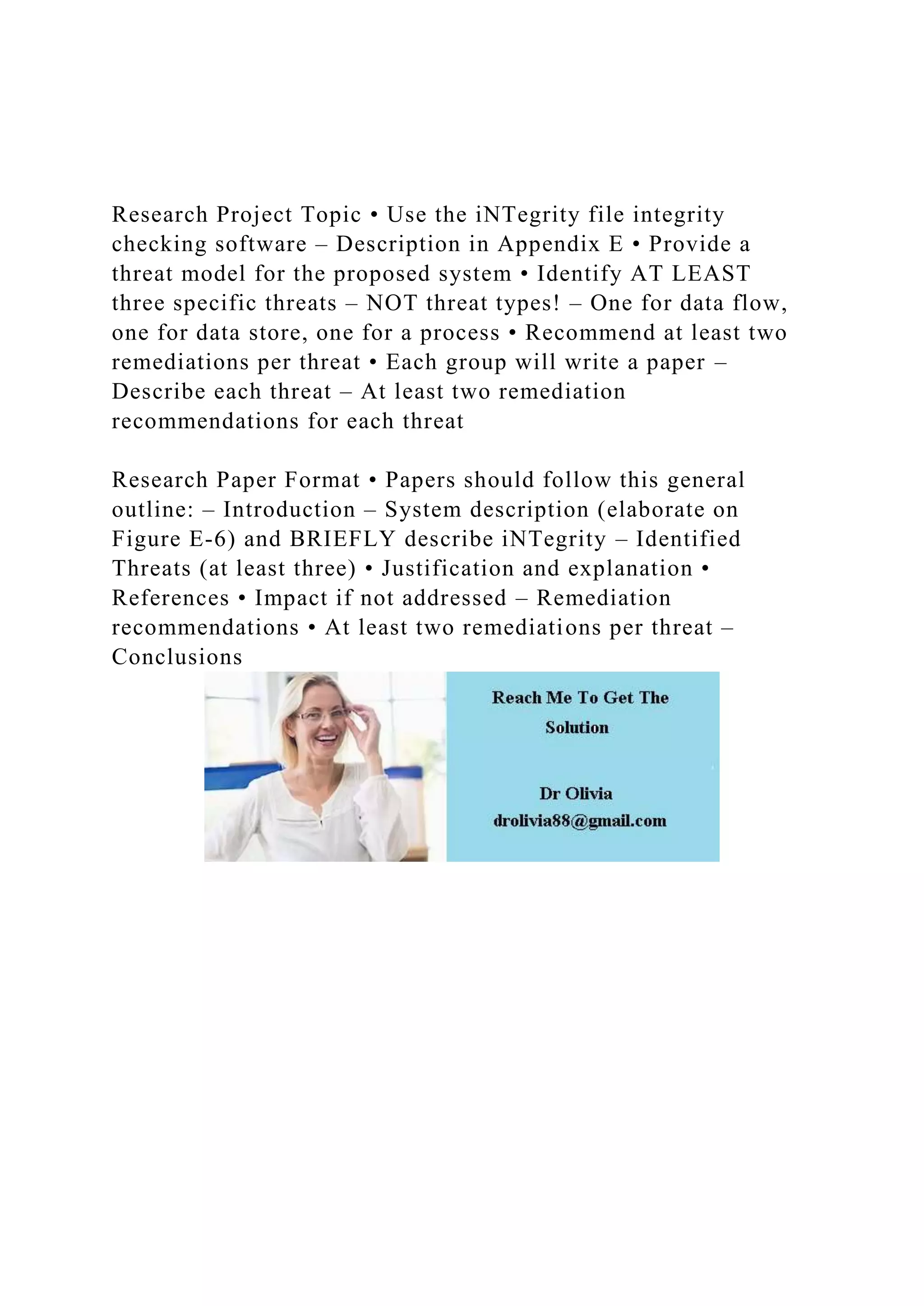 Research Project Topic • Use the iNTegrity file integrity checki.docx