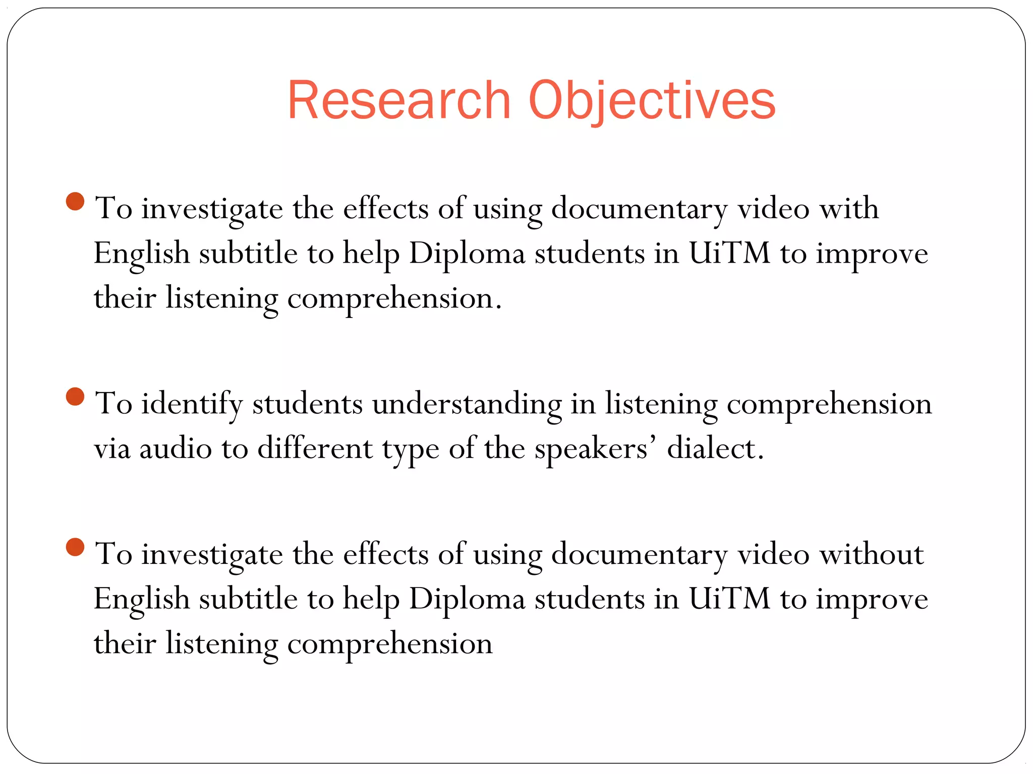 Research Proposal Presentation 1 | PPT