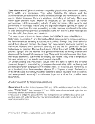Generation X & Y | PDF
