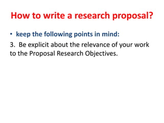 How to write and publish a research proposal | PPTX