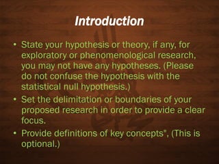 Research proposal: How to Write a Research Proposal | PPT