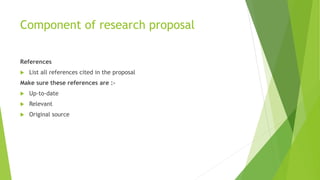 Research proposal | PPTX