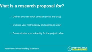 Writing a PhD Research Proposal | PPTX