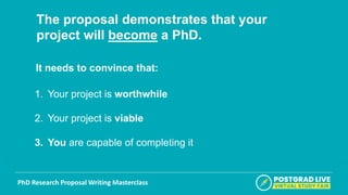 Writing a PhD Research Proposal | PPTX