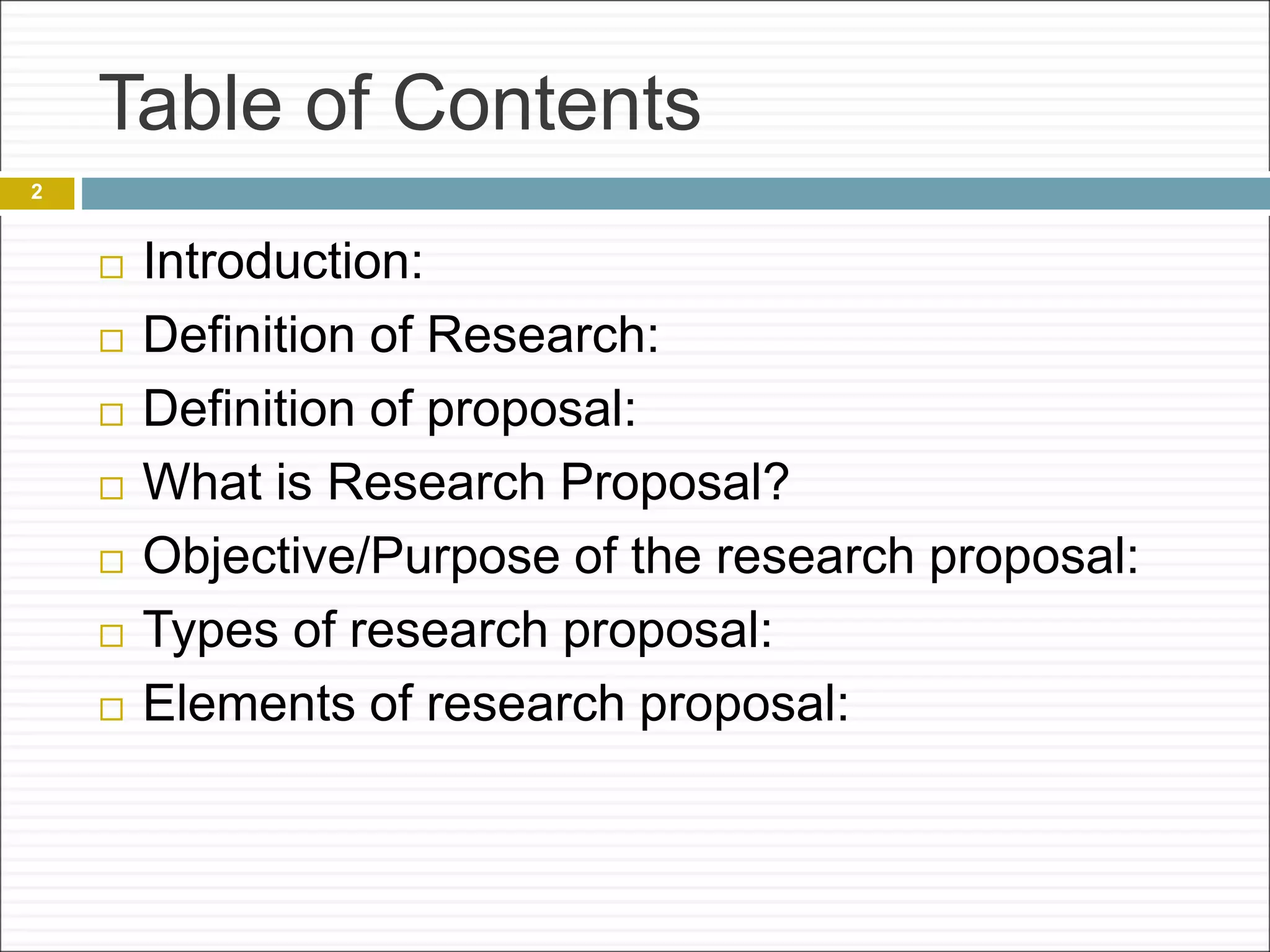 Research PROPOSAL | PPT