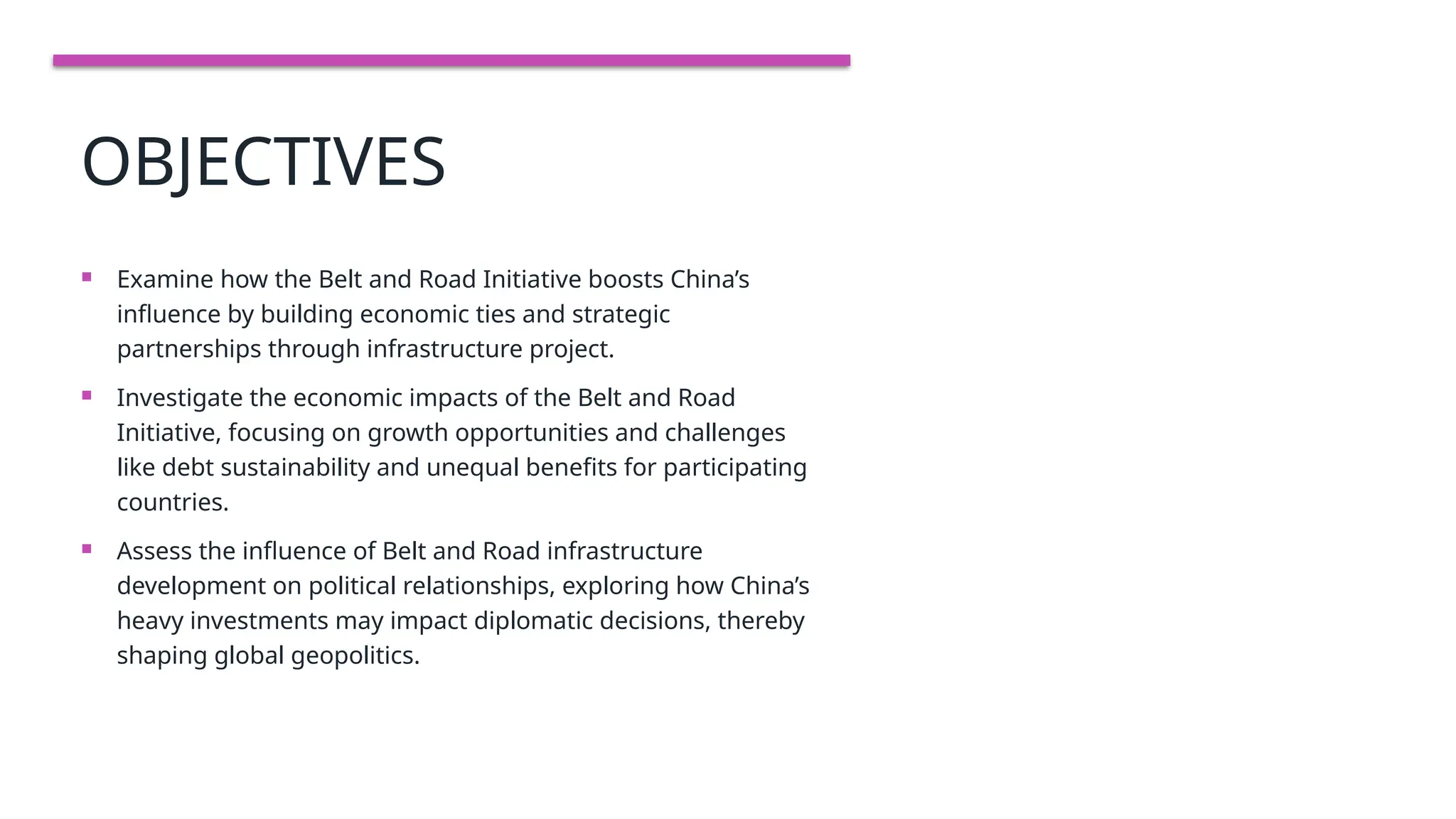 research proposal on THE BRI and China's geopolitical initiative | PPTX