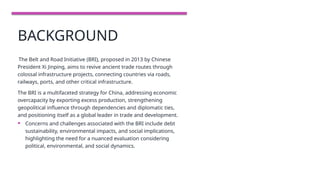 research proposal on THE BRI and China's geopolitical initiative | PPTX