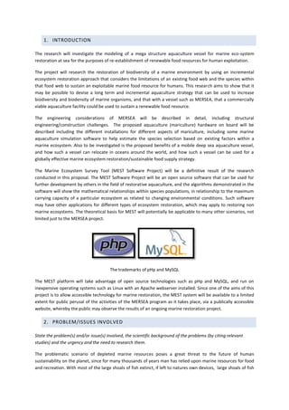 MERSEA PhD Research Proposal | PDF