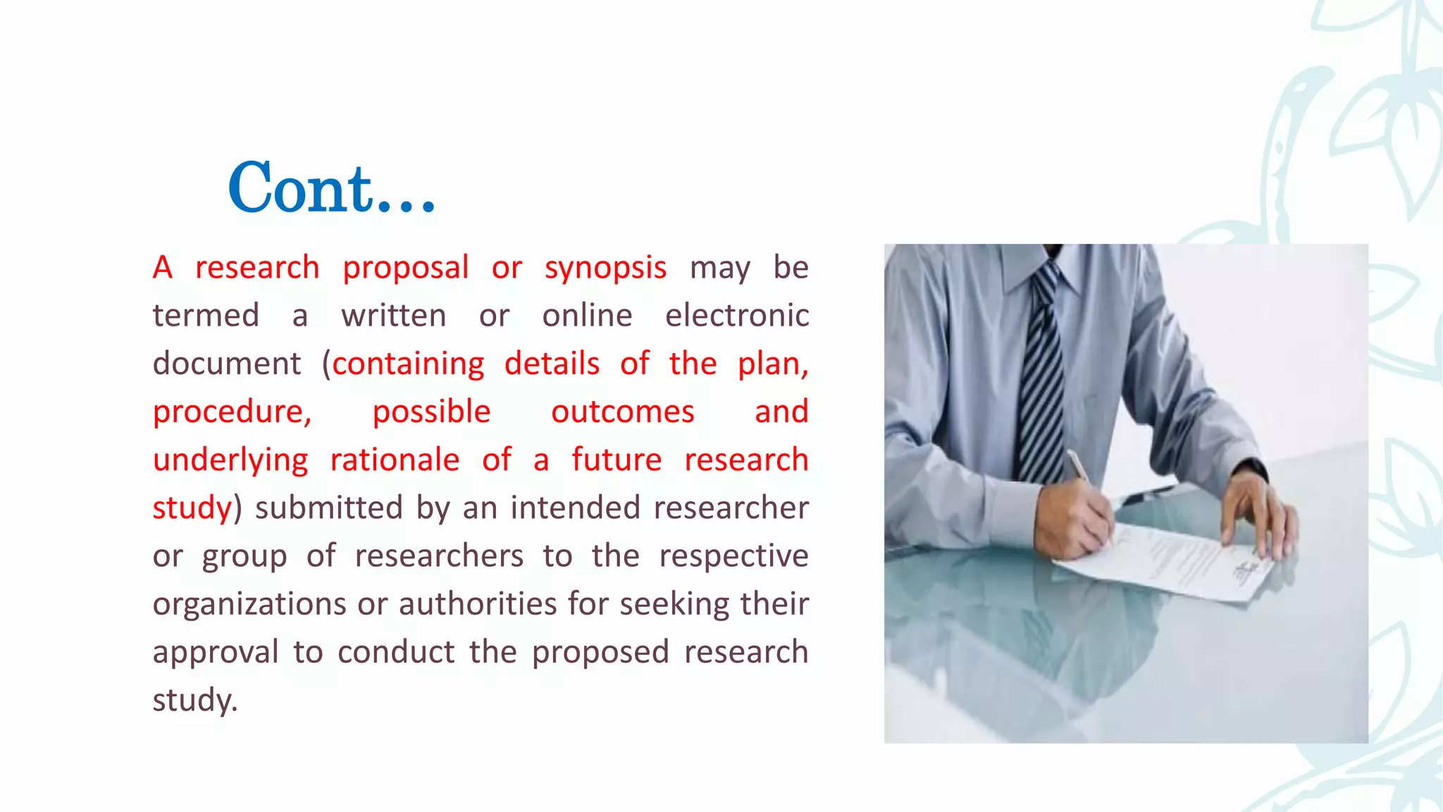 preparing a Research proposal | PPTX