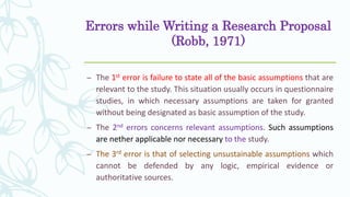 preparing a Research proposal | PPTX