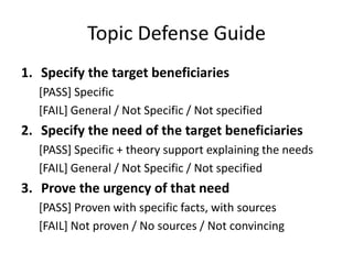 Research Proposal 2 - How to Defend Your Problem/Thesis Statement | PPSX