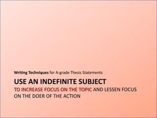 Research Proposal 3 - The Three-Part Thesis Statement | PPSX
