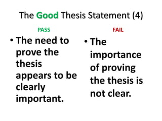 Research Proposal 3 - The Three-Part Thesis Statement | PPSX