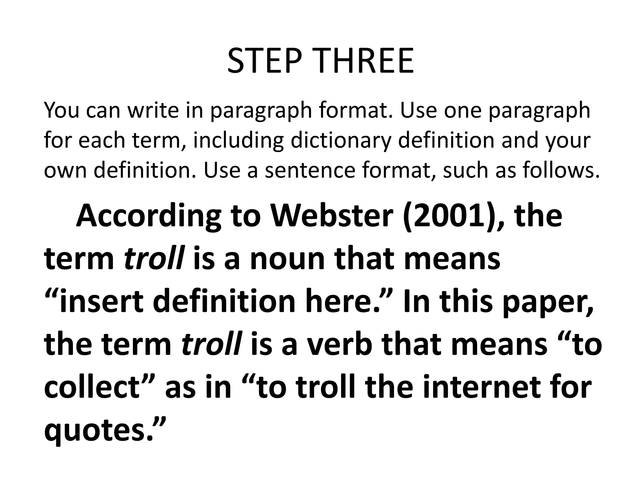 Research Proposal 6 - How to Write the Definitions of Terms | PPSX