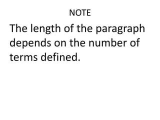 Research Proposal 6 - How to Write the Definitions of Terms | PPSX