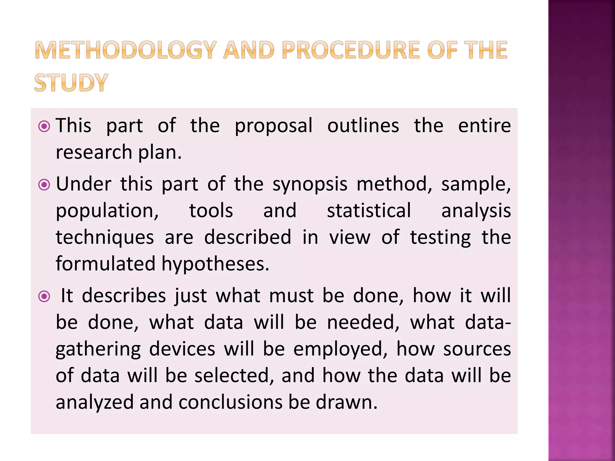 Research proposal: an overview | PPTX