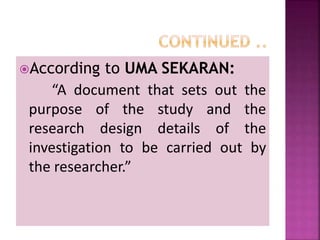 Research proposal: an overview | PPTX