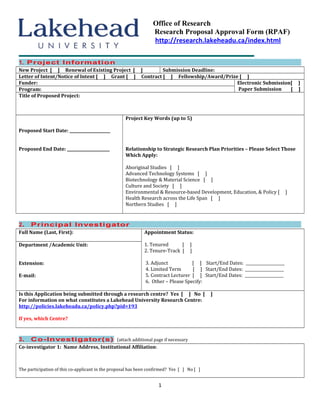 Research proposal approval form (rpaf) | DOC
