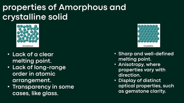 Amorphous and Crystalline solids | PPTX