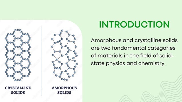 Amorphous and Crystalline solids | PPTX