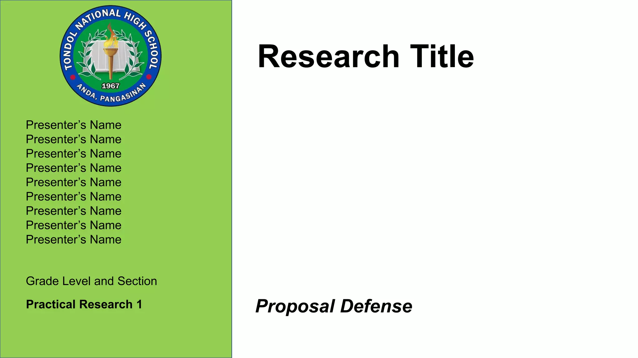 Research Proposal Defense Slide Presentation Template.pptx