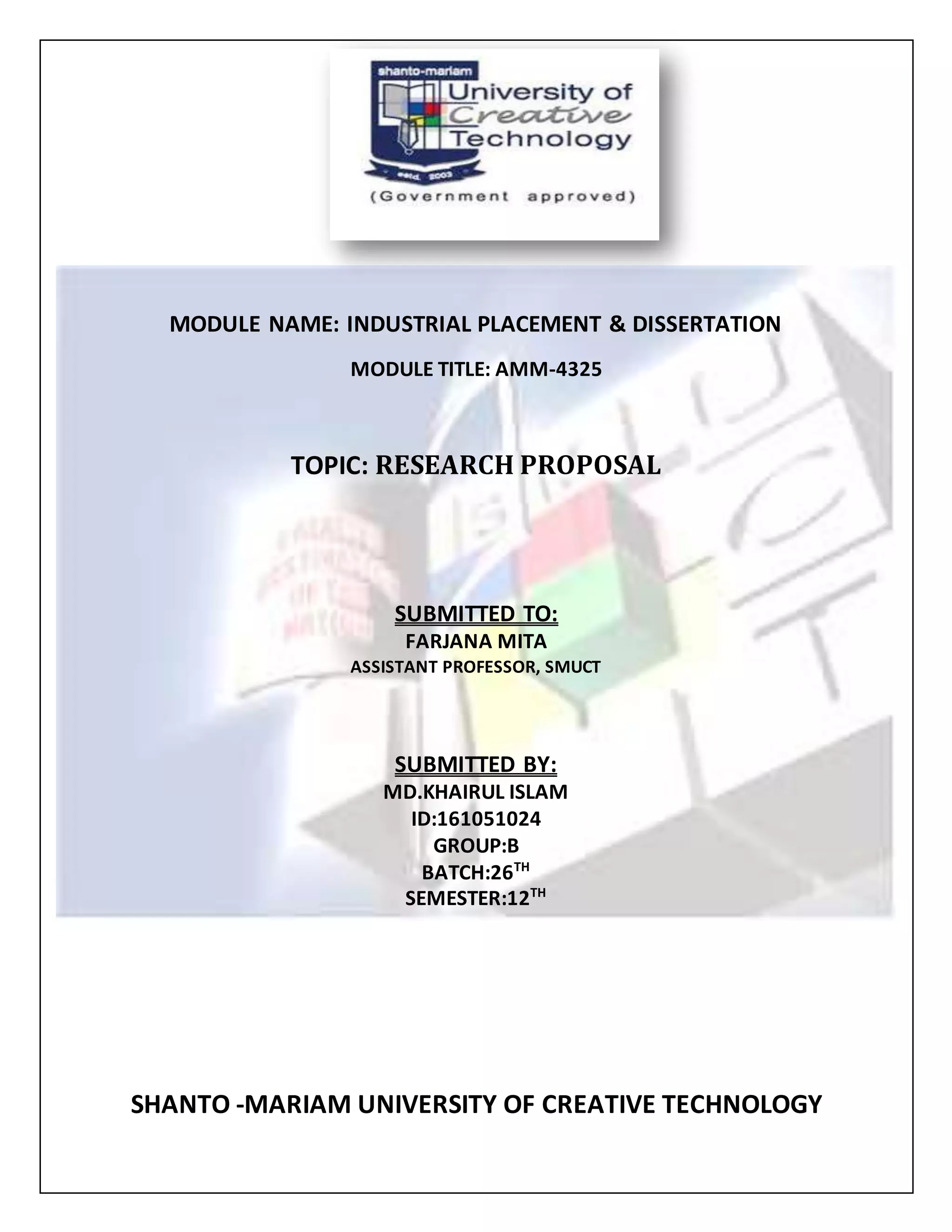 "Research proposal on“Human resource management practice in the RMG ...