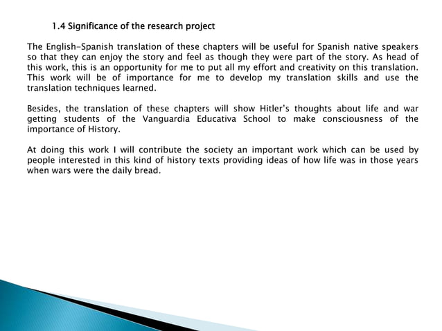 Research proposal for translation | PPT